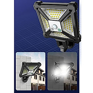 XCMVCN Solar Outdoor Lights, IP65 Waterproof Motion Sensor Solar Powered Lights, 3 Intelligent Lighting Modes, with Remote Control,Wall Securi ty Lights for Fence Yard Garden Patio Front Door