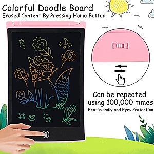 12 Pcs LCD Writing Tablet 8.5 Inch Colorful Drawing Pad for Kids Reusable Electronic Doodle Board Drawing Tablet Educational Learning Toys Gift for Girl Boy Age 3 4 5 6 7 8 Toddler Office School Home