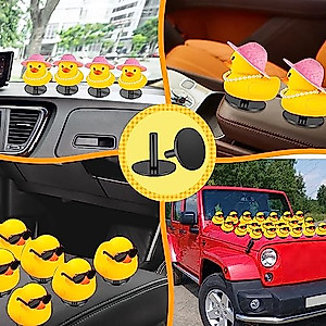 ZHWKMYP 20Pcs Duck Holder, Black Plastic Duck Plug Holders for Car Dash, Rubber Duck Mounts for Car Dashboard Lover (Excluding Rubber Duck)