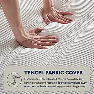 Zeelovtress King Mattress, 14 Inch Hybrid King Size Mattress in a Box Cooling Gel Memory Foam Pillow Top Plush with Soft Tencel Cover Pocket-Coil Medium Firm, CertiPUR & Oeko-TEX Certified