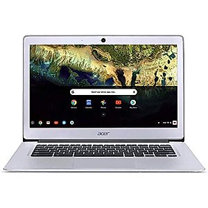Acer Chromebook 314 CB314-1H-C66Z 14" HD Notebook Computer, Intel Celeron N4000 1.10GHz, 4GB RAM, 32GB Flash Storage, Chrome OS, Pure Silver