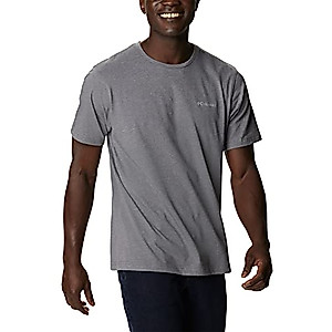 Columbia Mens Thistletown Hills Short Sleeve T-Shirt, City Grey Heather, Large