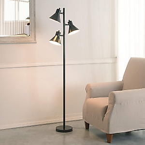 Kenroy Home 32838BL Ash Floor Lamps, Medium, Black