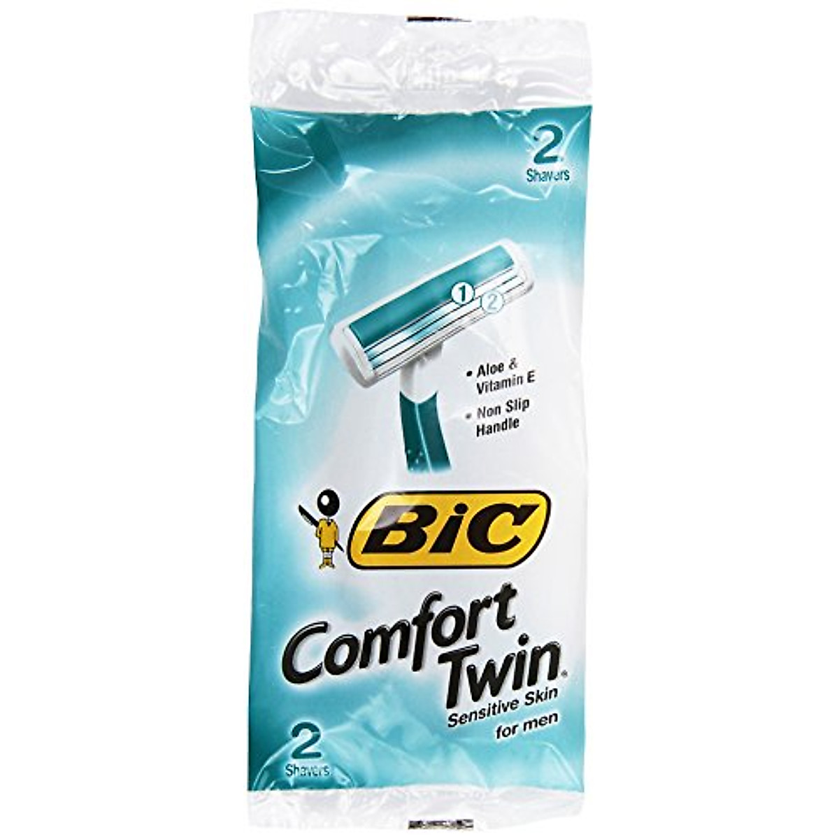Bic Comfort Twin Shavers for Men, with Aloe, 2 ct