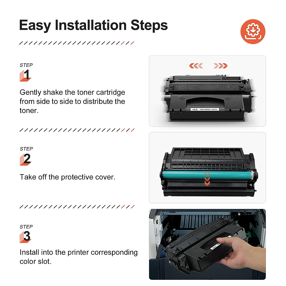 v4ink High Yield Compatible 49X 53X Toner Cartridge Replacement for HP 49X Q5949X 53X Q7553X for use in HP P2015dn P2015 P2015d 1320 1320n 3390 3392 M2727nf P2014 P2010 Printer (Black,2 Packs)