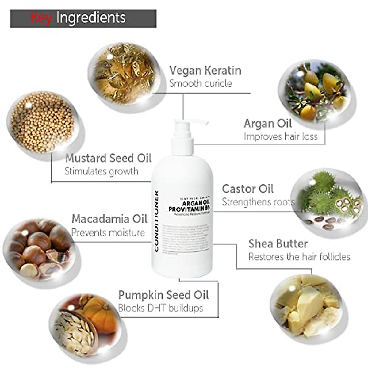 Sent From Earth Argan Oil Provitamin B5 Advanced Restore Formula 16oz.