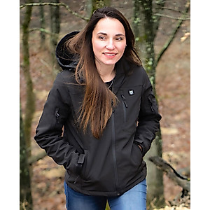 TIDEWE Heated Jacket for Women with Battery Pack, Hunting Coat (Camo Size S)