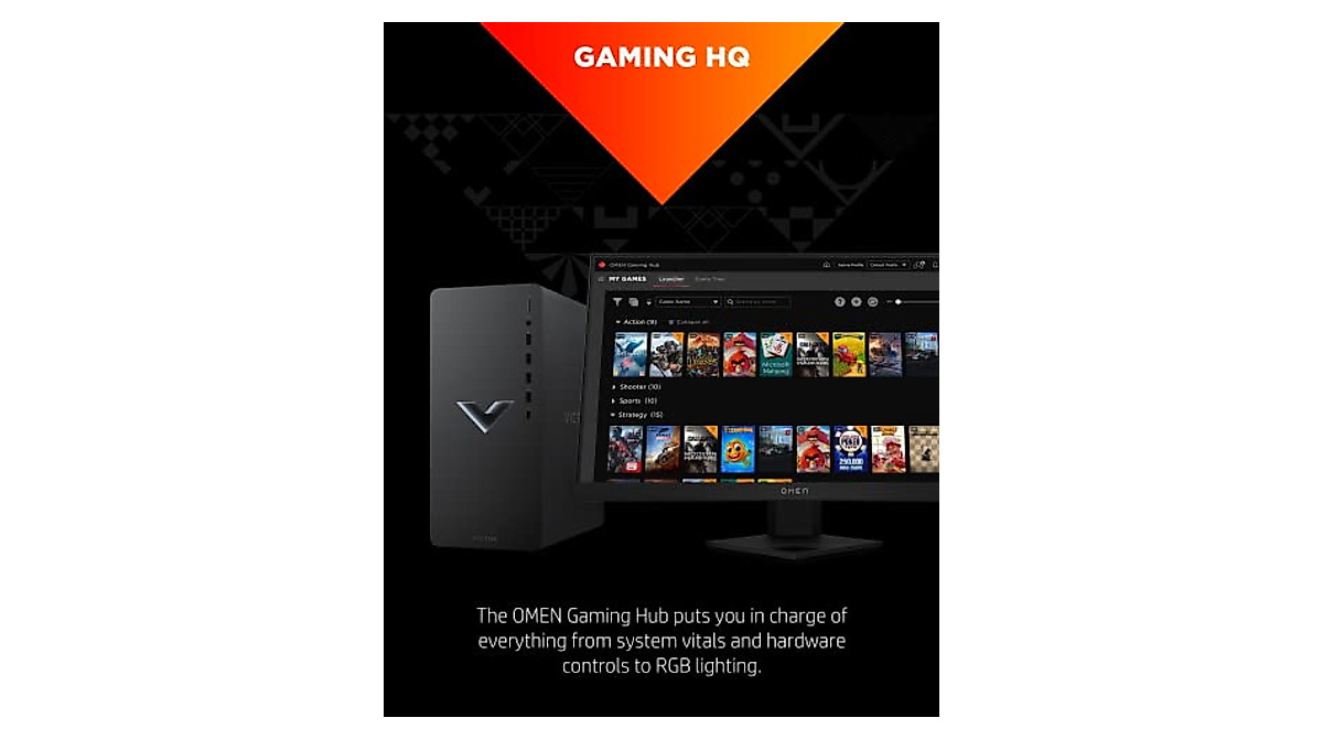 HP Victus 15L Gaming Desktop Bundle - High Performance PC