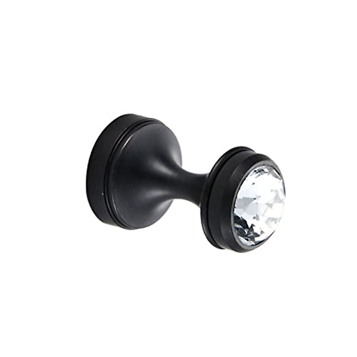 SEWACC Crystal Head Mini Hook Heavy Duty Wall Hooks Clothes Hat Hanger Towel Coat Wall Mount Hooks Brass Hooks for Home Bathroom Kitchen (Black) Hand Wall Hook