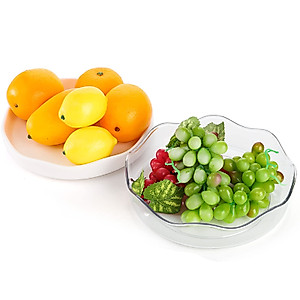 ZENFUN 2 Pack Deep Lazy Susan, 10.5'' & 8.5'' Non-Slip Turntable Organizer, 360° Rotating Spice Organizer Countertop Food Storage Container for Cabinet, Pantry, Fridge, Bathroom Vanity, PP Material