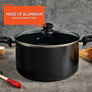 IMUSA 10.0qt Bistro Aluminum Nonstick Dutch Oven with Glass Lid and Cool Touch Handles