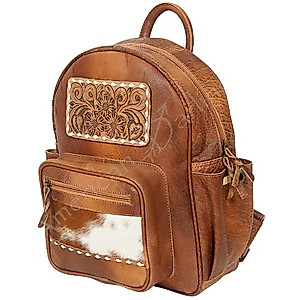 American Darling Hand Carved Leather Backpack Womens Mens Instant Vintage Backpacks Purse Men laptop Bookbags Cow Hide on