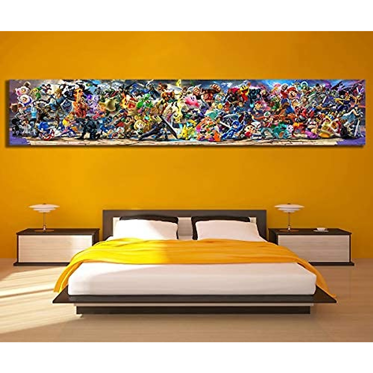 HNTHBZ Fashion Canvas Oli Painting Newest Super Smash Bros Ultimate Update Video Game Poster Cartoon Pictures Artwork Wall Art For Home Decor Paintings