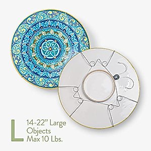 Display Buddie Large Adjustable Plate Hanger for Round Plates, Platters, Bowls & Other Objects 14-22" Diameter and up to 10 lbs. …