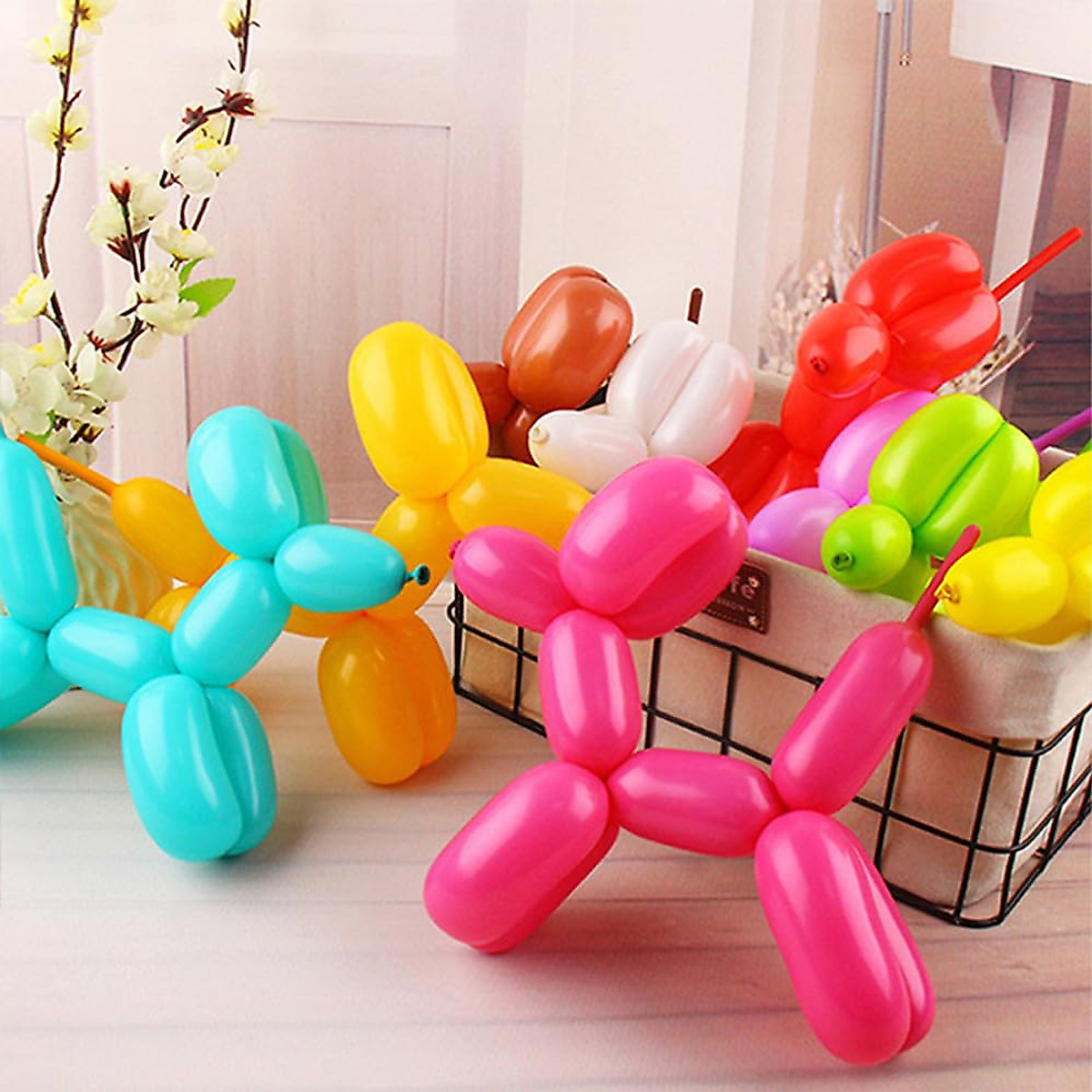 260 Balloons, 100 PCS Long Balloons, Clear Balloon Animal Balloons, Long Balloons for Tying Balloon Arch, Thickening Latex Twisting Animals Balloons for Wedding Birthday Party Decorations