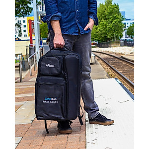 Journey Instruments Travel Guitar Gig Bag Backpack – BG003C Traveling Guitar Road Trip Premium Gig Bag – Premium 1680 Denier case HDPE foam padding Guitar Case – Fits All In One Guitar Case