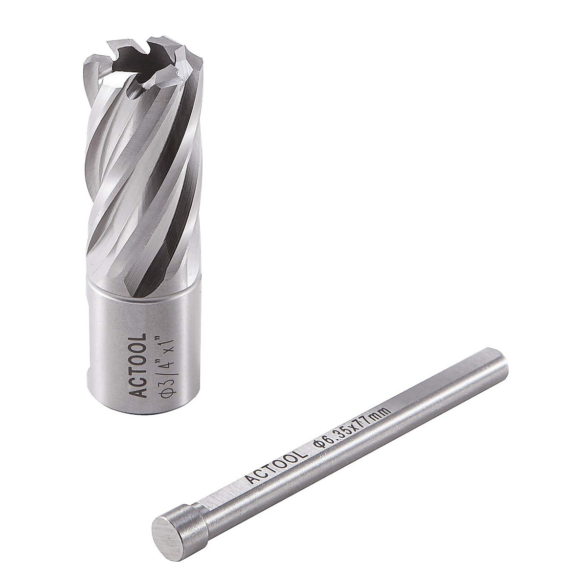 ACTOOL 3/4" Diameter × 1" Depth of Cut HSS ANNULAR Cutter with 3/4'' Weldon Shank