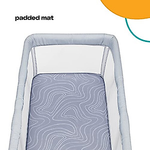 Cosco SleepAway Bassinet, Breathable mesh Sides Provide Increased air Flow and Keep Baby Cooler, Organic Waves