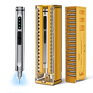 Mini Electric Screwdriver, 41-in-1 Precision Electric Screwdriver Set with 36 Magnetic Bits, Cordless Screwdriver Set, Magnetic Storage, Portable Repair Tool for Electronics Phone Camera Laptop Watch