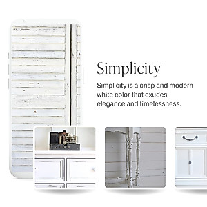 Country Chic Paint - Chalk Style All-in-One Paint for Furniture, Home Decor, Cabinets, Crafts, Eco-Friendly, Matte Paint - Simplicity [White] Half Pint 8oz