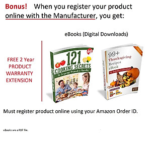 Silicone Hot Pads (Set of 4) - 6 in 1 Multi-Purpose Kitchen Tool, Pot Holder, Splatter Guard, Microwave Cover, Jar Opener, Decorative Trivet, Red, 8 Inches. Includes 121 Cooking Secrets Ebook