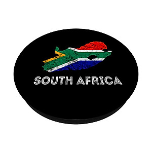 South Africa Map South African Flag Trip South African Roots PopSockets Grip and Stand for Phones and Tablets