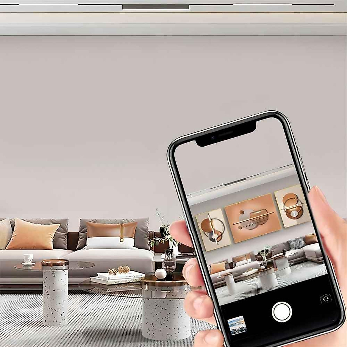 homary Abstract Wall Art Modern Canvas Wall Art Set of 3 Geometric Print Painting with Frame Wall Decor for Living Room