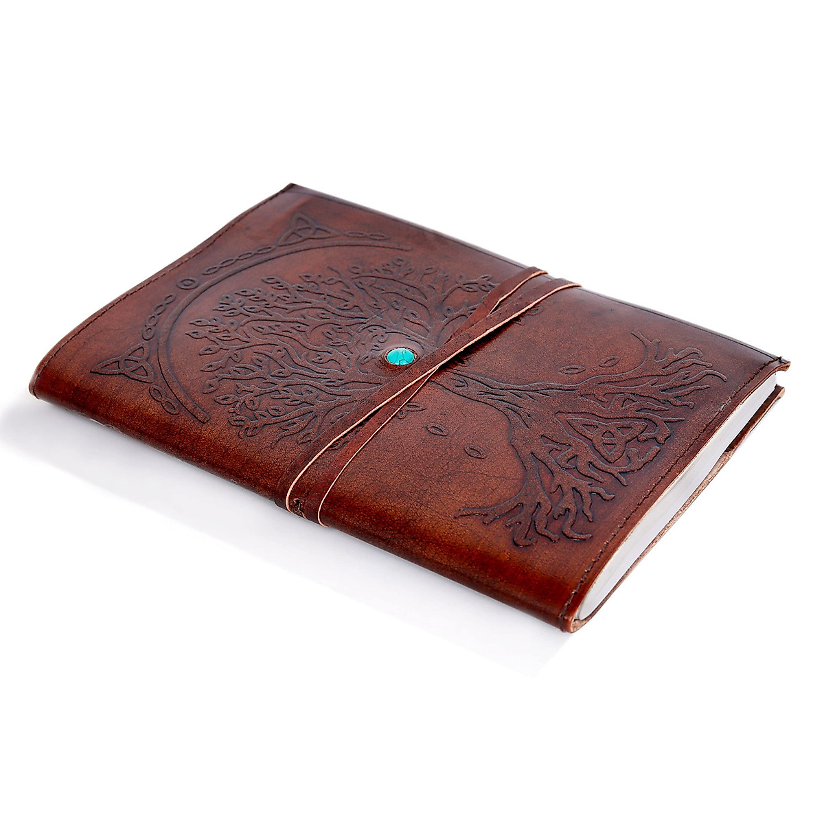 Tree of Life Handmade Leather Journal Refillable Unined Paper Leather Journal/Writing Notebook Diary/Bound Daily Notepad for Men & Women Medium, Writing pad Gift for Artist, Sketch