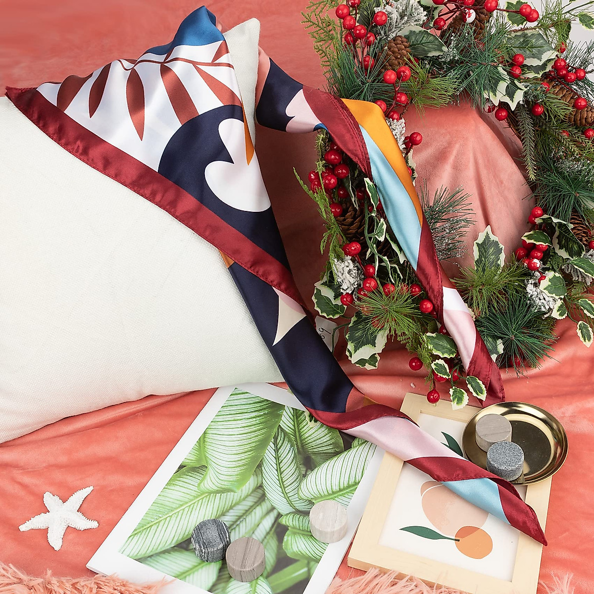 Silk Scarf for Women,Head Scarf for Women,Satin Hair Scarf for Women,Hair Bandanas for Women,Silk Head Scarf for Sleeping,Head Scarves,Silk Scarf for Hair Wrapping at Night,Head Wraps for Black Women