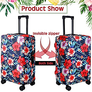 Amylove 3 Pcs Suitcase Covers Protective Washable Suitcase Protector Anti Scratch Luggage Cover Protector for 18-28 Inch Luggage (Floral)