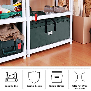 Home Complete Extra Large Storage Bag, Versatile Organizer Bag for Storing Winter Clothes, Beddings, Inflatables, Seasonal Décor and more, can also be used as Moving Bag 48"L x 15"W x 20"H, Green