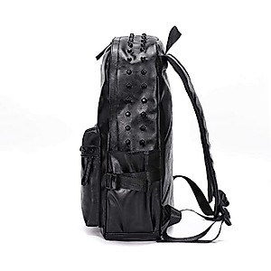 Ro Rox Unisex PU Punk Goth Laptop Bag School Uni Backpack