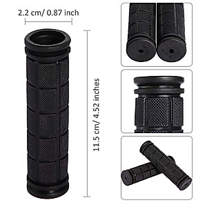2 Pair / 4 Pair Bicycle Handlebar Grips Bike Grips Non-Slip Rubber Mushroom Grips for BMX/MTB/Boys and Girls Kids Bikes Grips (2 Pair Black)
