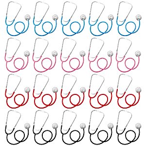Kids Stethoscope Toy Stethoscope Real Working Stethoscope for Children Nursing Stethoscope Doctor Kit for Role Play Costume Pretend Game Accessories, 4 Colors (8 Pcs)