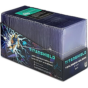 (100 ct.) TitanShield 3"x4" Platimum Quality Seamless Toploaders Top Loader Sleeves for Collectible Trading Cards Compatible with Pokemon MTG Kpop Photocards