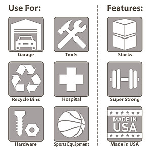 Akro-Mils 30293 Super-Size AkroBin Heavy Duty Stackable Storage Bin Plastic Container, (30-Inch L x 16-Inch W x 11-Inch H), Blue, (1-Pack)