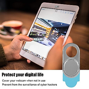 ♂Valentine's Day Present♂Leftwei Easy to Install Webcam Protect Sticker, Camera Protect Sticker, for Phone Smartphone Len(Silver)