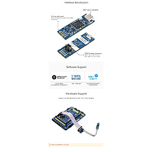 Coolwell Tiny STLINK-V3MINIE Debugger/Programmer for All STM32 MCUs with JTAG/SWD Interfaces