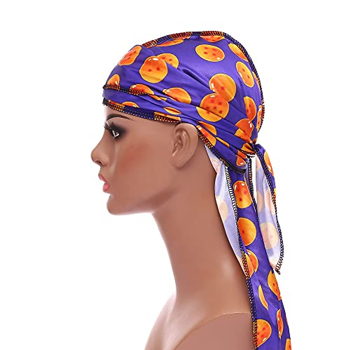 Military Camouflage Premium Silky Durags with Long Tail Colorful 360 Waves Doo rag for Men Du rag Cap (3/4 Packed) (Set15)