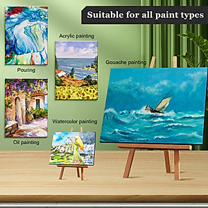 Ctosree 2 Pack Stretched Canvas for Painting, Large Black Cotton Art Large Triple Primed Profile Blank Canvases for Watercolor Acrylics Oil Painting(36 x 48 Inch)