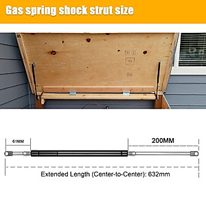 2 Pcs Gas Struts 24 Inch 150 lbs Prop Shock Lift Springs Rod Struts Dual Stroke Heavy Duty for Heavy-Duty Floor Hatch Truck Tonneau Cover Lift Supports Window Lift Support