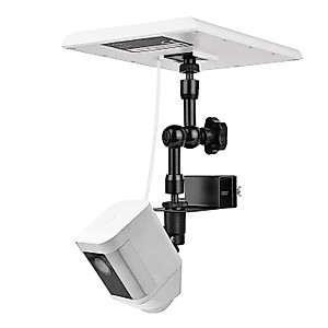 2-in-1 Gutter Mount for Ring Solar Panel, Stick Up Cam Battery, Spotlight Cam Battery and Spotlight Cam Battery Plus/Pro, Perfect Angle to Get Adequate Sunlight for Your Ring Solar Panel - Black