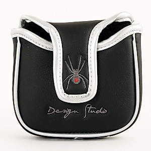 Spider High-MOI Mallet Putter Headcover, Heel Shaft, Black, Golf Head Cover