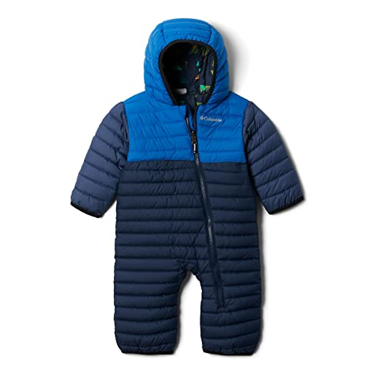 Columbia Baby Powder Lite Reversible Bunting, Collegiate Navy/Bright Indigo/Dark Mountain, 6/12
