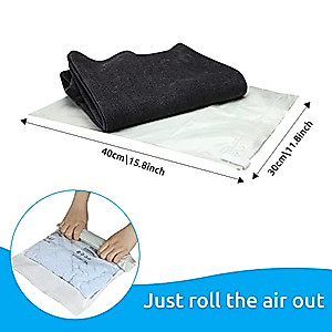 COSadiman TAILI Vacuum-compressing 10Pcs Travel Compression Bags Vacuum Packing Roll Up Travel Space Saver Bags for Luggage Cruise Ship Essentials No Pumps Needed (Small)