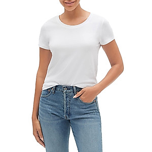 GAP Womens Favorite T-Shirt T Shirt, White 2, Medium US