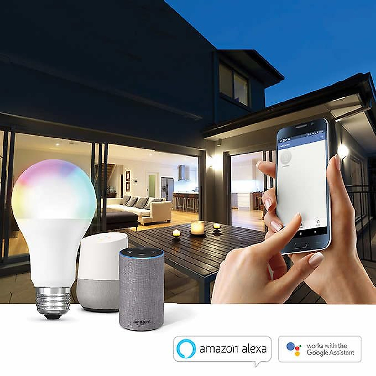 Feit 4-Pack WiFi LED Smart Bulbs (60W Replacement, 4-Pack) Color Changing