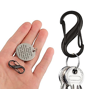 Ouligay 12 Pieces Zipper Locks Anti Theft, Zipper Locks for Backpacks, Tiny Small Mini S Carabiner Clip, Zipper Pulls Replacement for Camping Fishing Travelling Outdoor Sports