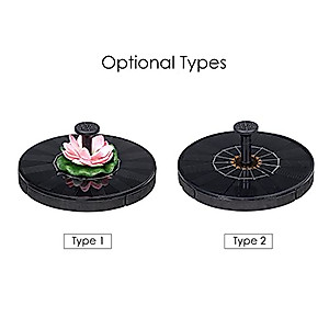 n/a Solar Fountain Round Water Source Home Water Fountains Decoration Garden Pond Swimming Pool Bird Bath Waterfall (Color : Type 1)