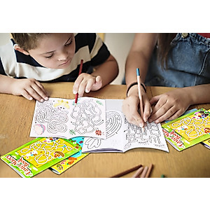 Winrain 4PCS Easter Basket Stuffers Maze Books for Kids, Children Crafts Games Activities, Ages 3-5, 4-8, 6-8, 8-12(160 Mazes of 4 Difficulty Levels)